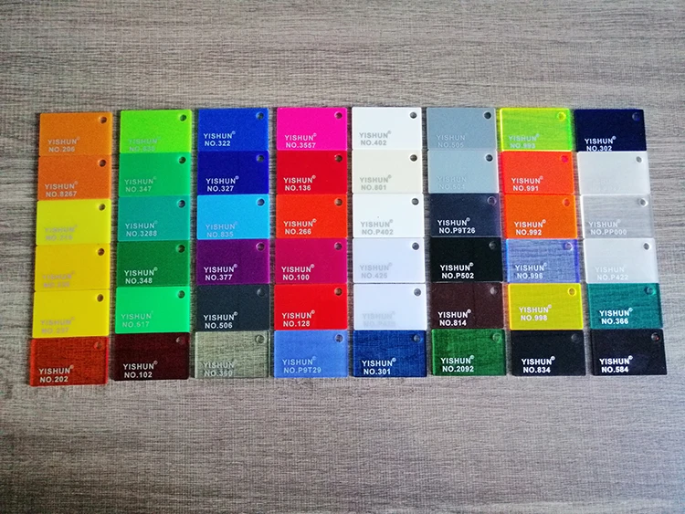 Wholesale 4ft*8ft Colorful Cast PMMA Board - Yishun Factory