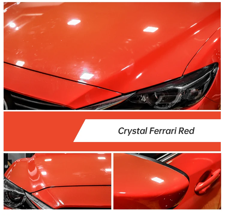Easy Installing ferrari Red Vinyl Car Wrap Car Sticker Vinyl Film ...