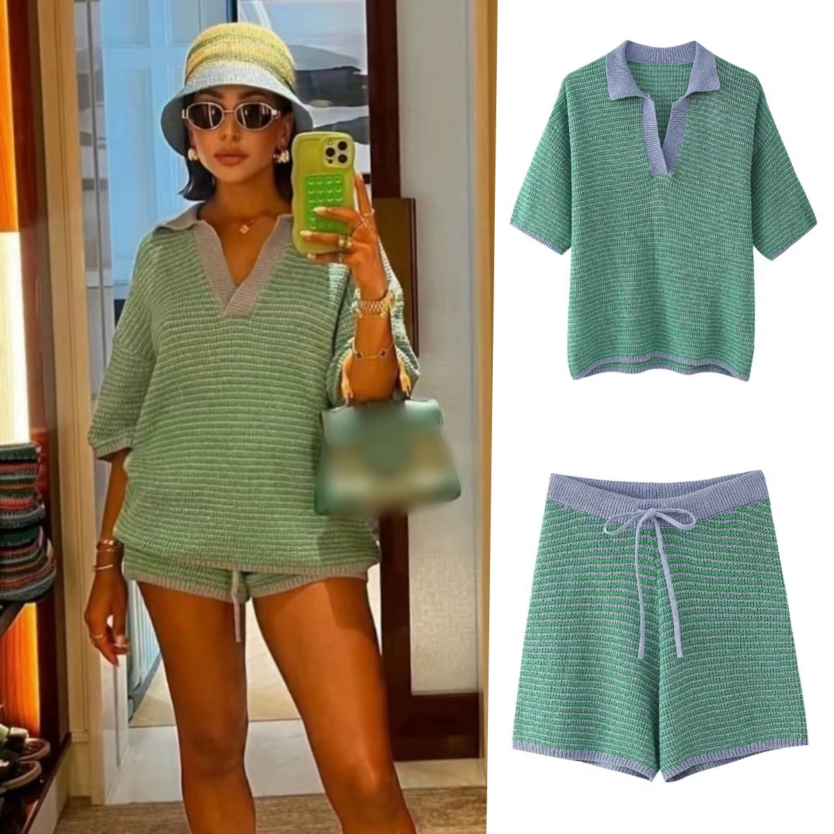 Fashion Boutique Vintage Style Knitted Summer Clothes Women Wear Short ...