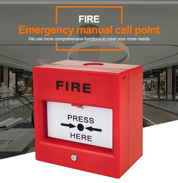 Conventional Manual Call Point MCP Fire Alarm Emergency Push Button ...