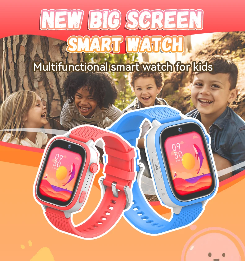 Sos Kids Smart Watch Big Screen 1.83 Inch IP67 Waterproof Children's ...
