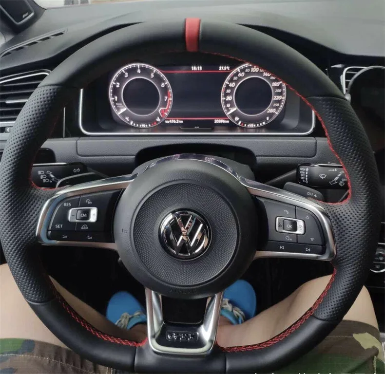 UNISUN Carbon Fiber Steering Wheel for VW Golf MK8 GTI