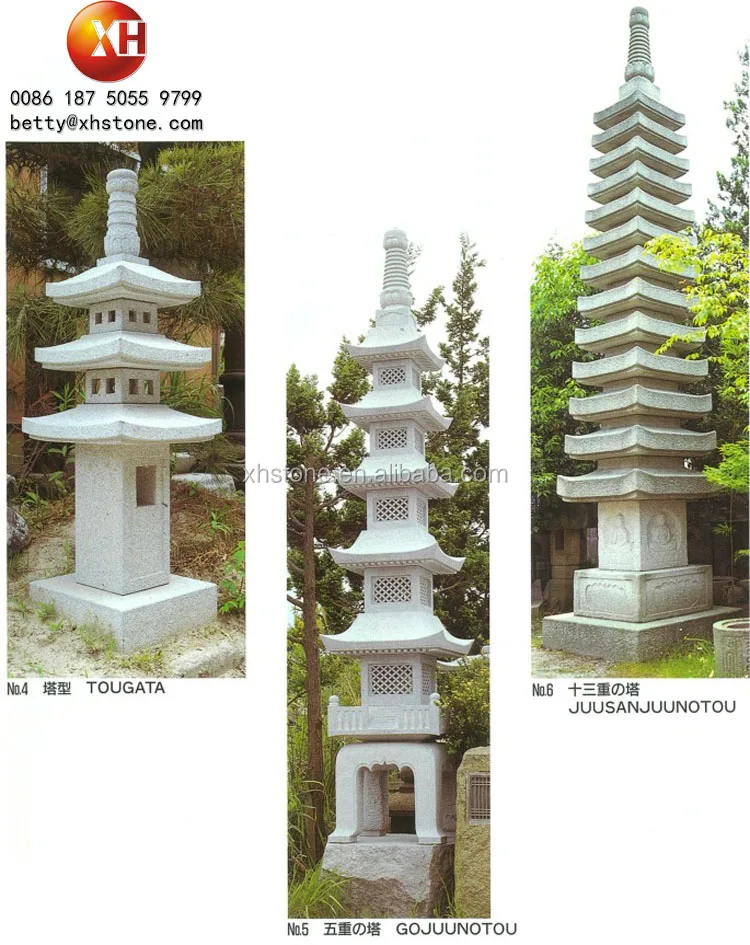 Exquisite Japanese Style Natural Granite Stone Lanterns