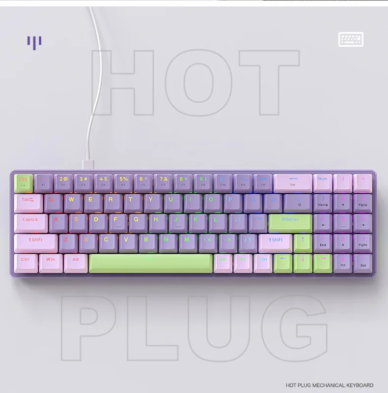 Free Wolf K65 Mechanical Keyboard Customized Esports Hot Swappable ...