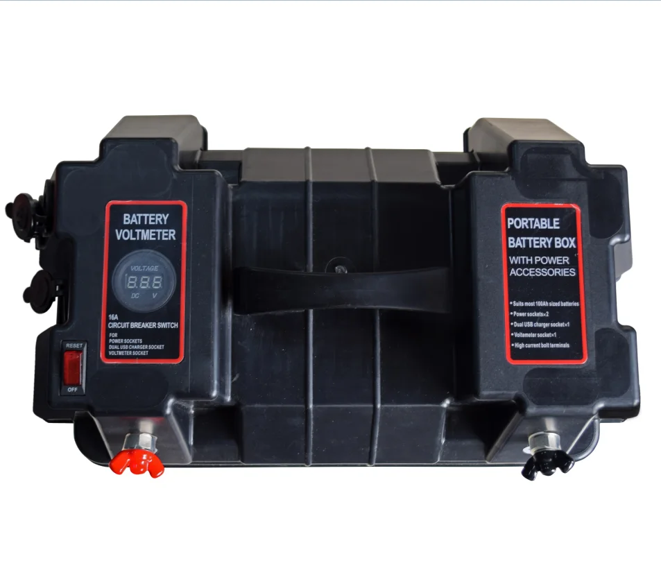 Plastic Car Battery Box - 12V Smart Portable Solar Generator