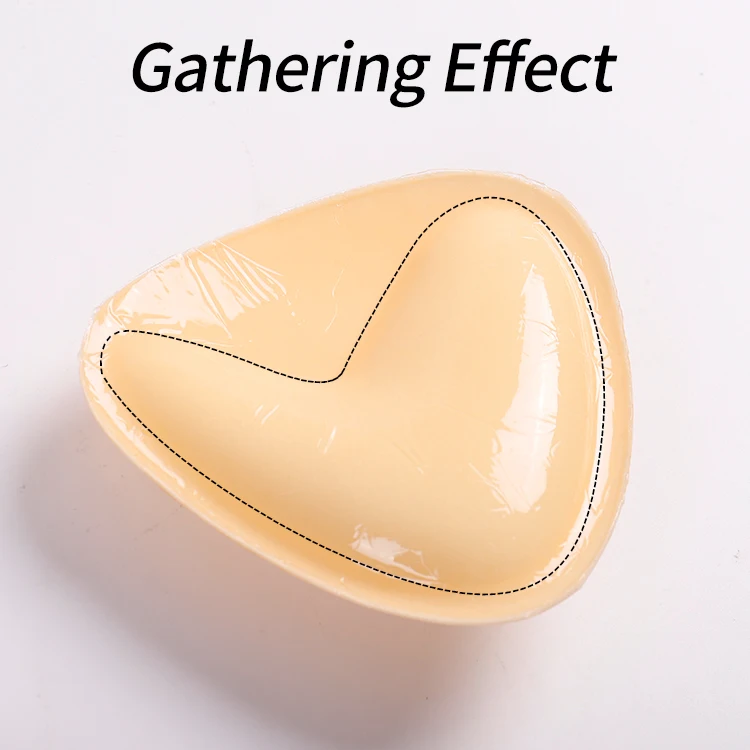 Triangular Heart-shaped Silicone Self-adhesive Thickened Sponge Bra ...