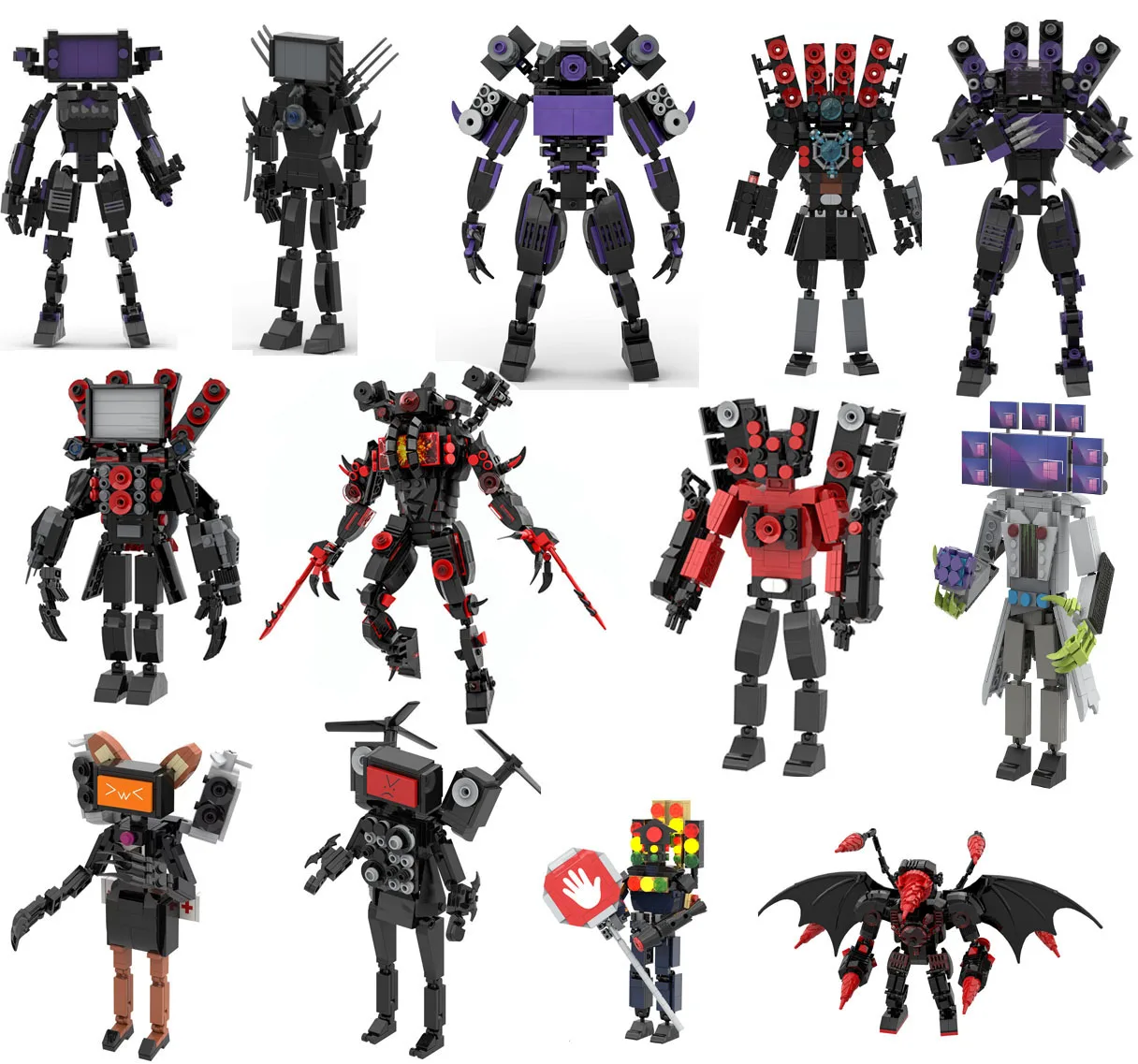 New Skibidi Toilet Series Bricks Game Model Figure Puzzle Toy Building ...