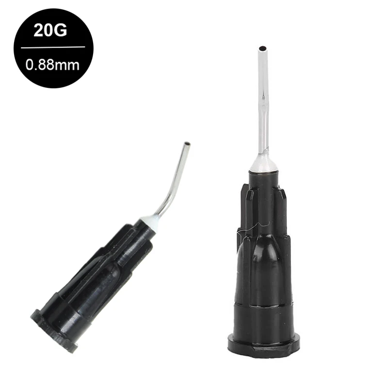 100pcs Black Bent Pre Bent Blunt Tip Dispensing Needles (ABS Material ...