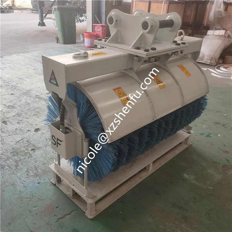 Angle Broom For Skid Steer Loader With Excavator Attachments Sweeper ...