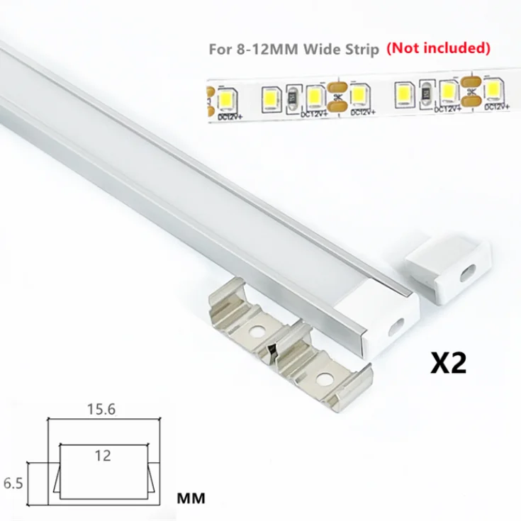 Housing Aluminium Profile Pc Matte Black Cover For Led Strip Bar Light ...