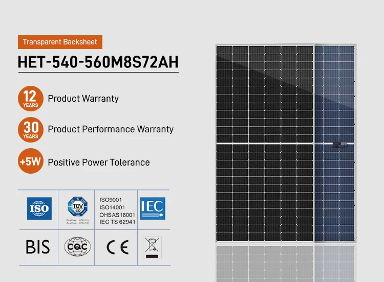 410w 550w Monocrystalline Silicon Solar Panel Half Cell Solar Panel ...