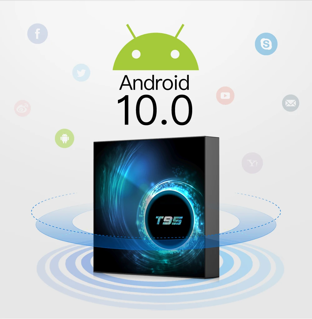 T95 H616 4G/64G Wifi H.265 6K Smart Android Box - Android 10.0