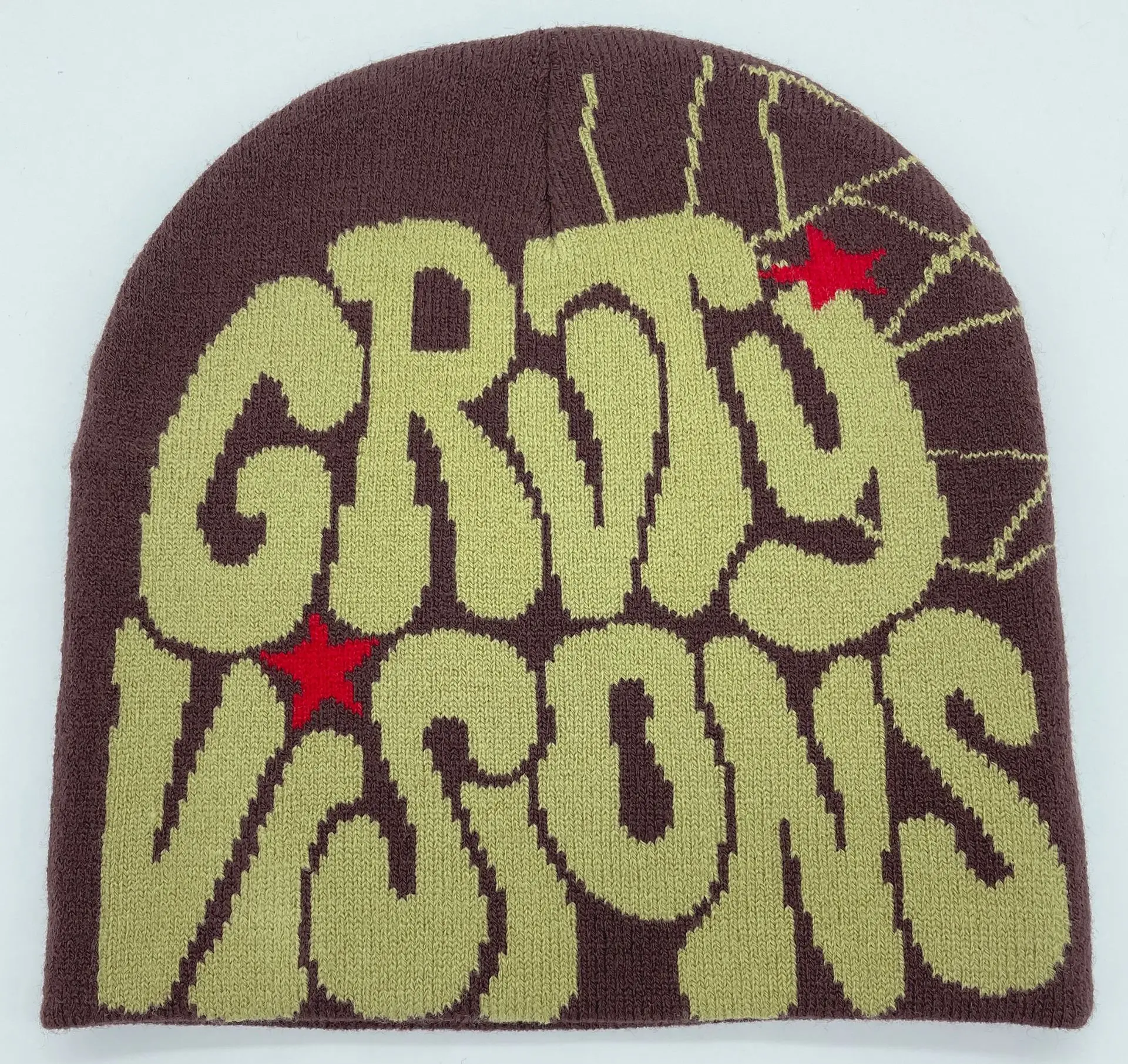 Custom Graphic Design Printed Jacquard Woven Knitted Streetwear Skull ...