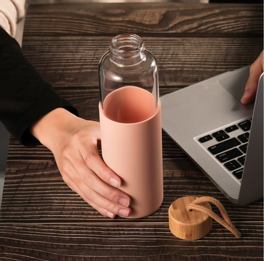 Leak Proof Glass Water Bottle - Perfect for Travel & Sport
