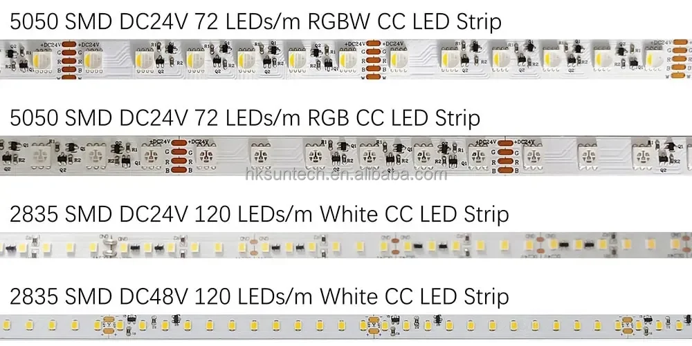 20M Long-distance Running White RGB Constant Current LED Strip For ...