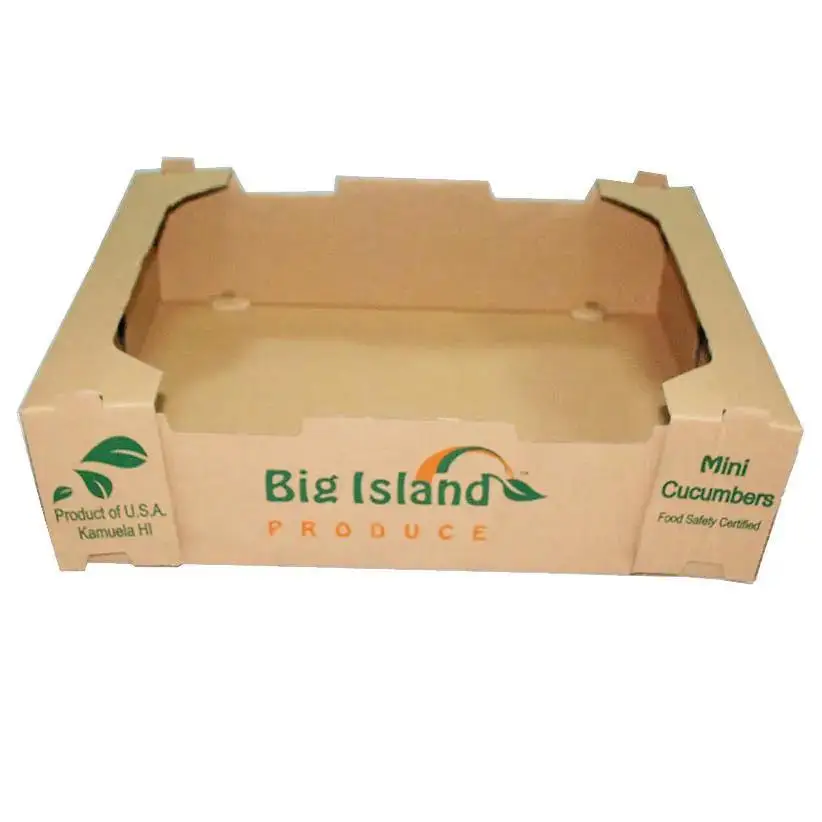 Custom Corrugated Paper Fruit Vegetable Carton Packing Box for Tomato ...