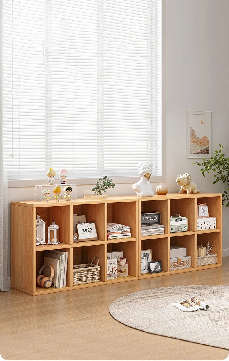 Wooden Bookcase Partition Wall Cabinet - Space-Saving Storage
