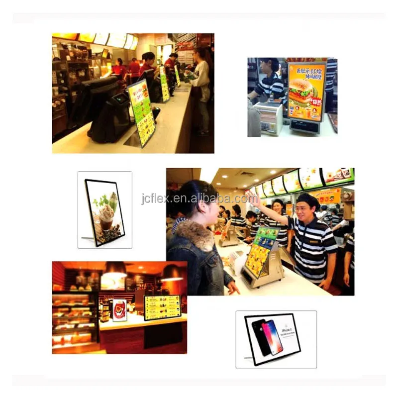 Aluminum Frame A4 Size Led Photo Tempered Glass Light Box Slim Thin ...
