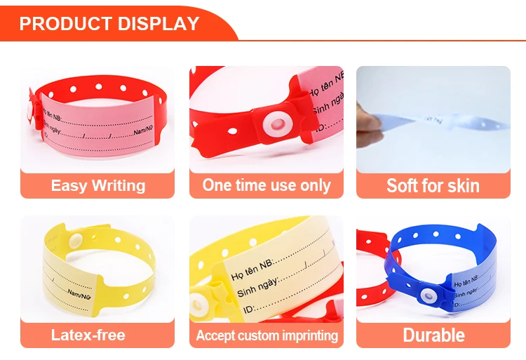 2021 Custom Printed Medical Id Bands - Patient Wristbands