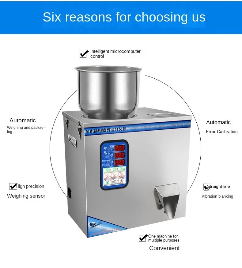 Tebak Semi Automatic Tabletop Digital Control Spice Tea Coffee Particle ...