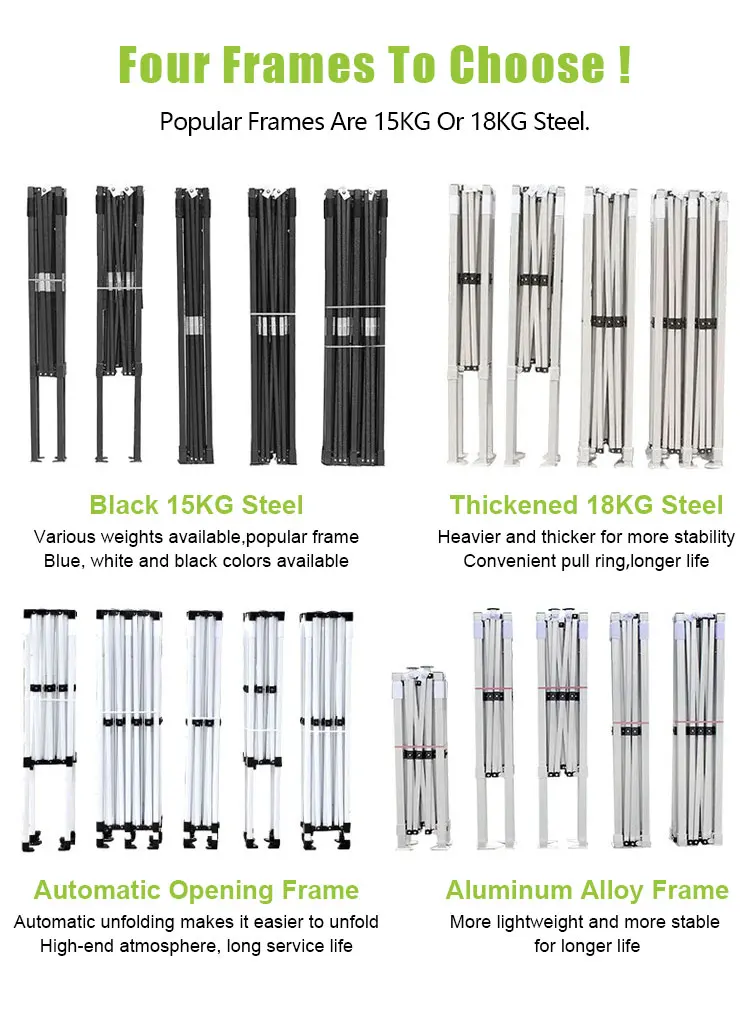 Custom Commercial Folding Tent 3x3 3x6 Ez Up Canopy Portable Pop Up ...