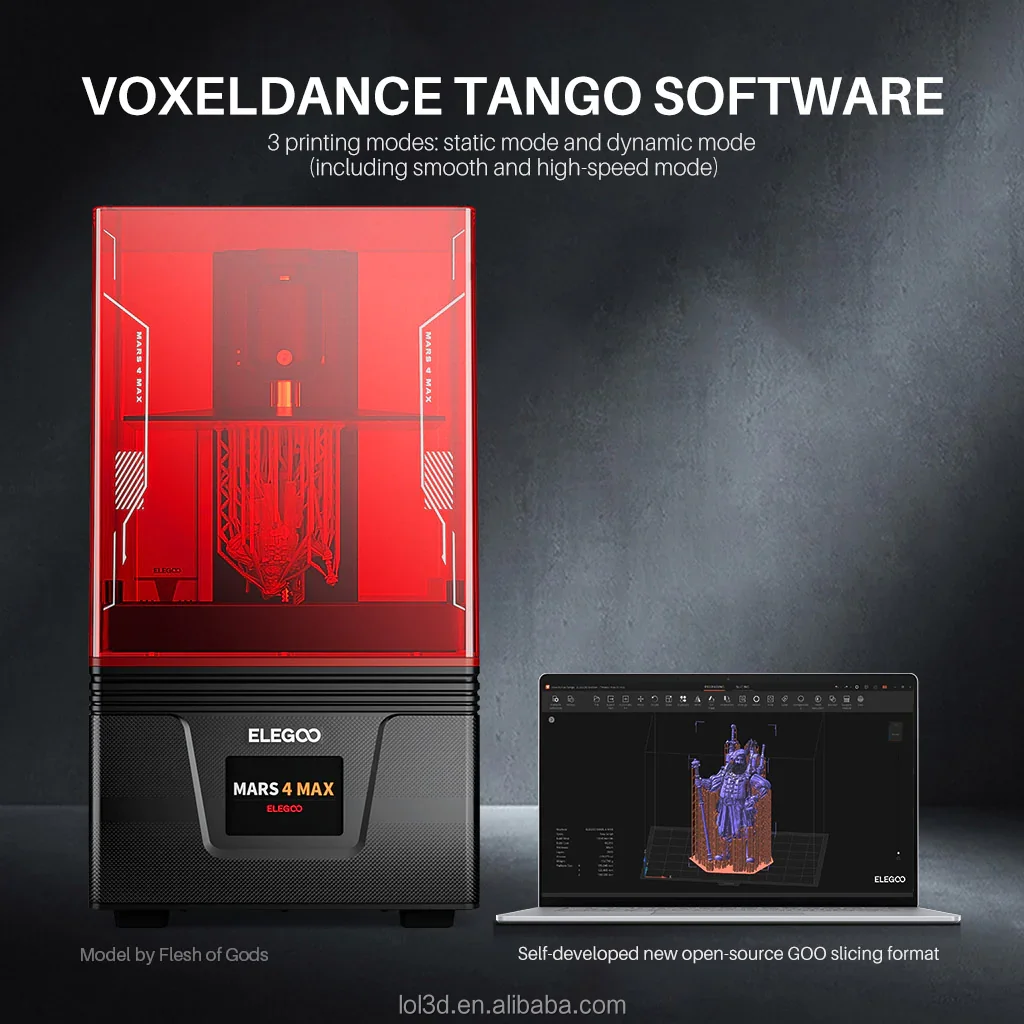 Elegoo Mars 4 Max Msla 3d Printer With 9.1-inch 6k Monochrome Lcd ...