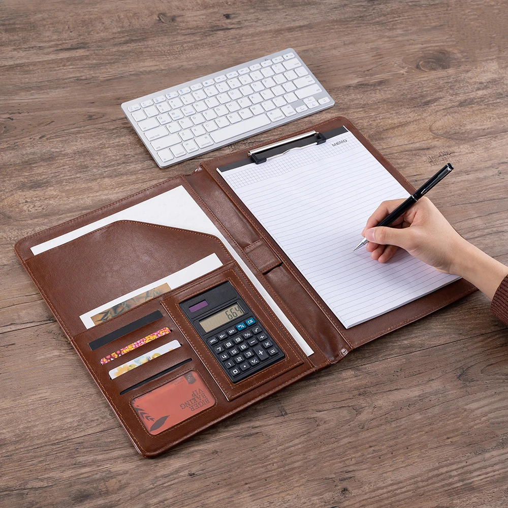 New Fashion Pu Leather A4 Document Folder Portfolio Padfolio Clipboard ...