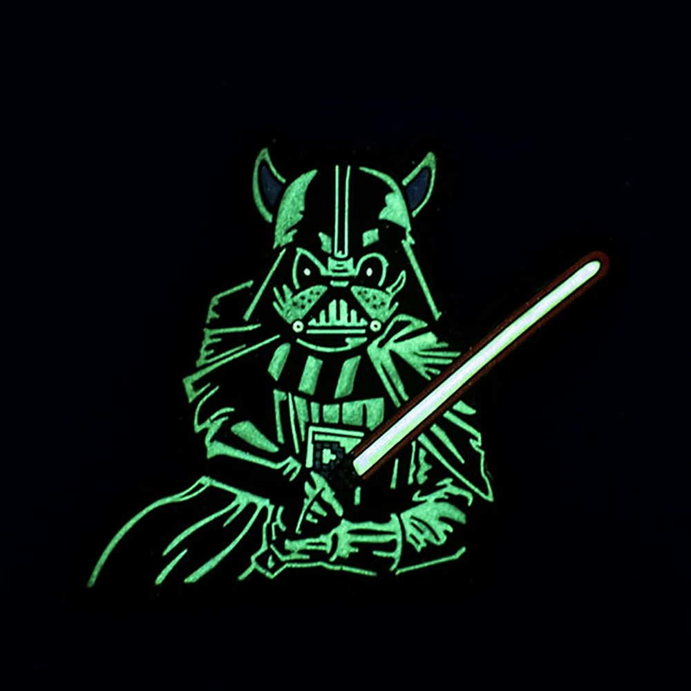 Fluorescent Luminous Rubber Logo Patch 3d Tactical Night Glow Pvc ...