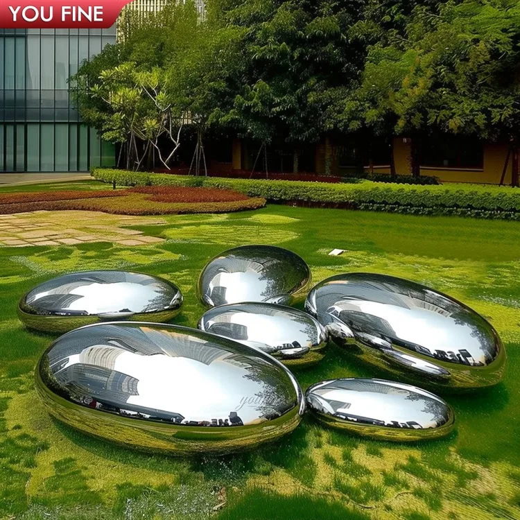 Lawn Stainless Steel Bubbles Stainless Steel Polished Stones ...