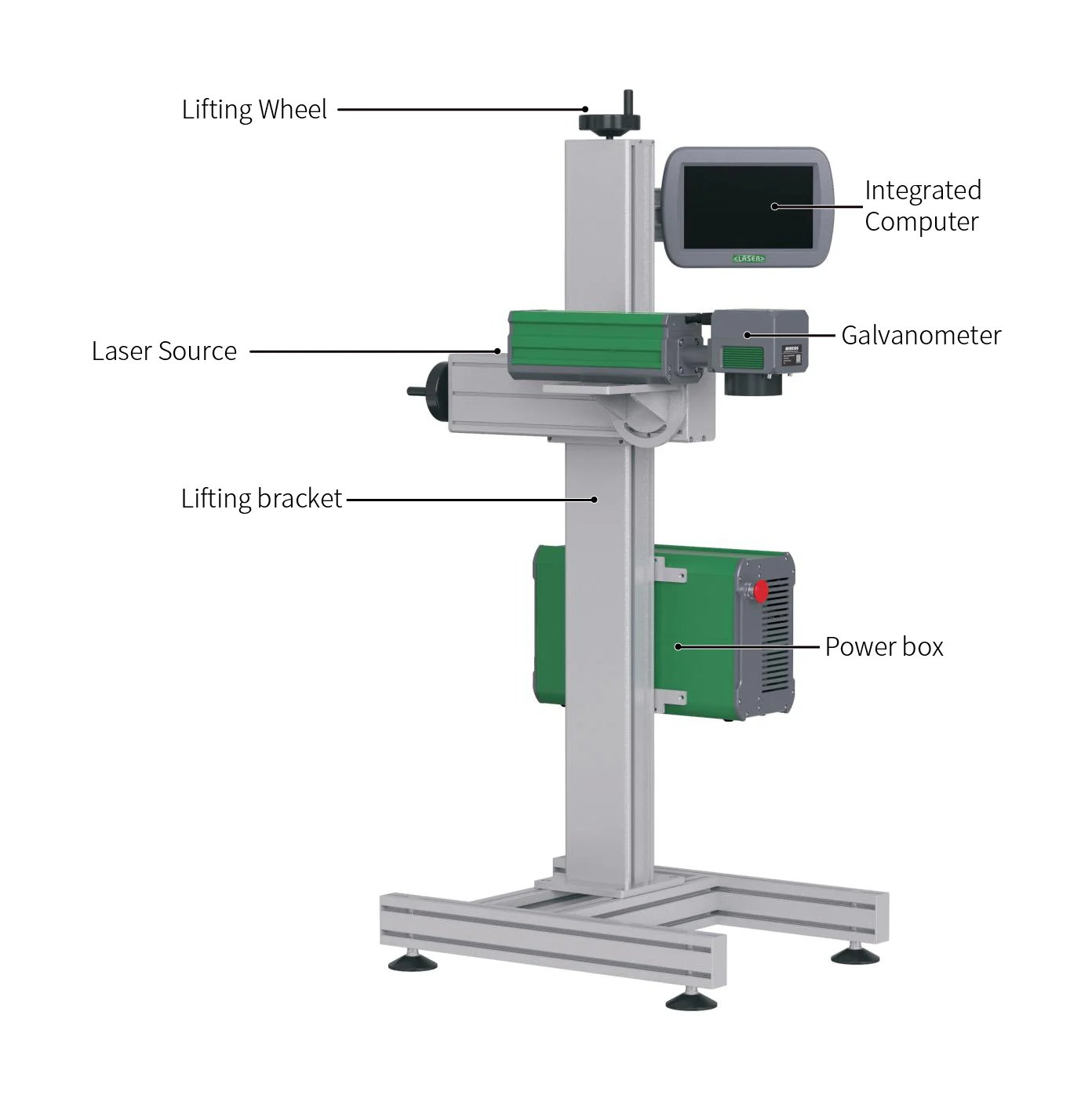 High Speed 20W 30W 50W 100W Fiber Flying Laser Marking Machine-Laser ...