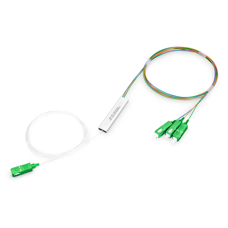 3 way PLC Planar Waveguide Circuit Fiber Optic Splitter with SC APC ...
