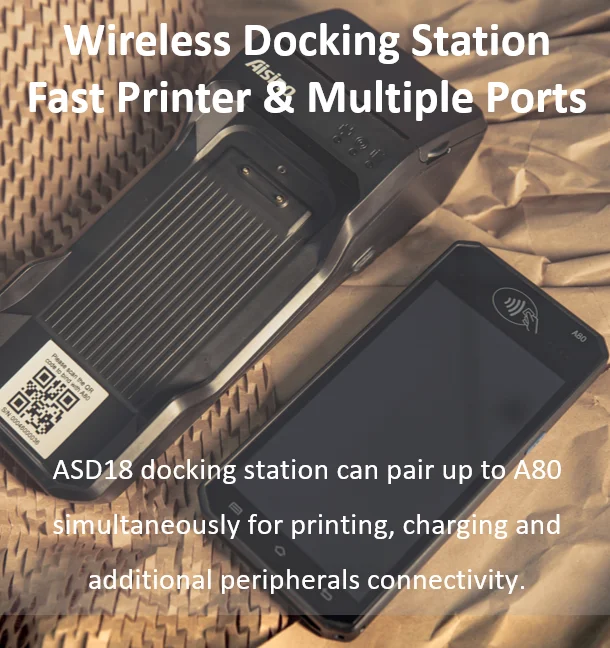 Android MPOS A80 - Smart POS with Quod Core Qualcomm