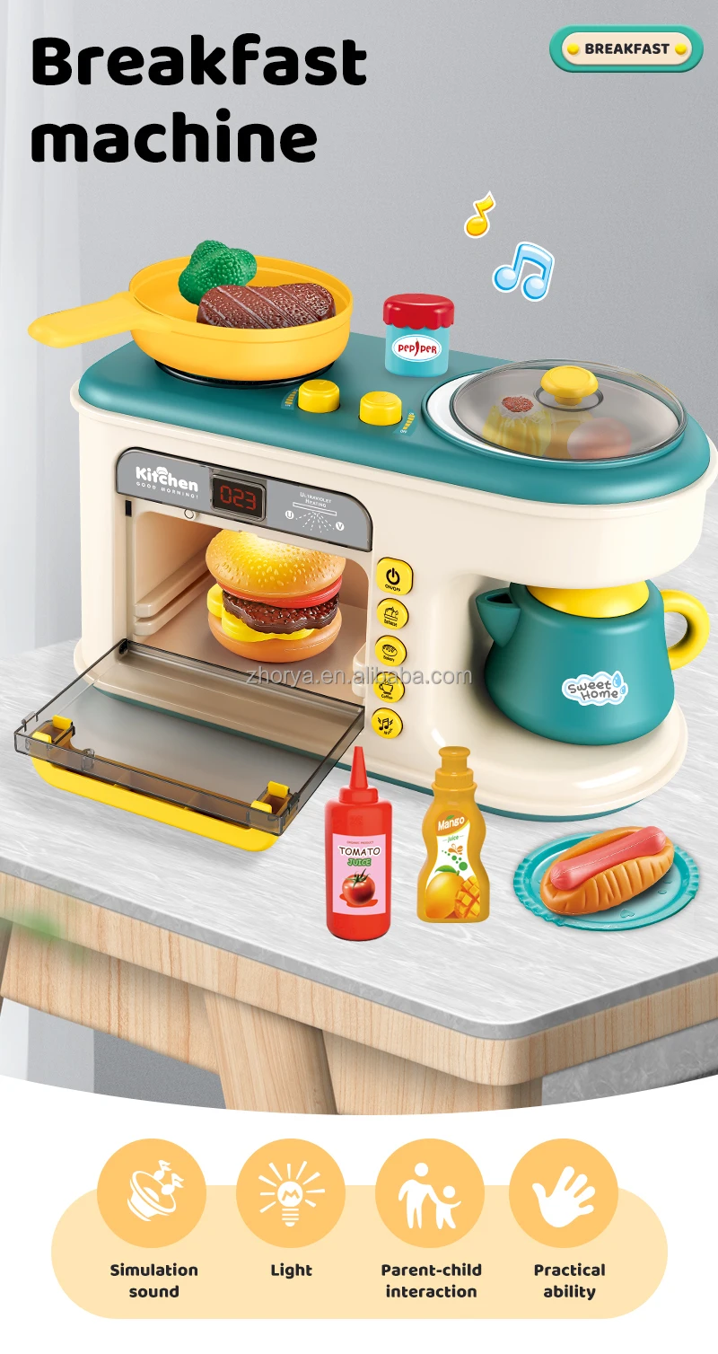Leemook B/o Home Appliance Food Play Toy Multi-functional Breakfast ...