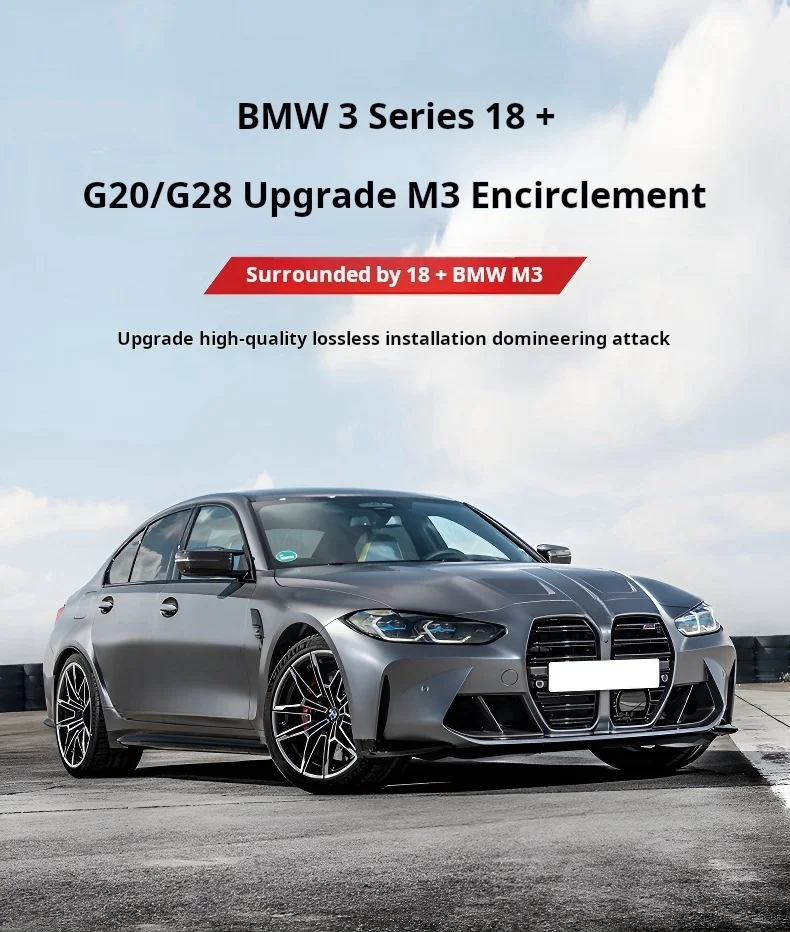 The 2019-2022 B M W 3 Series 330li 320li G20 and G28 Upgrade and Modify the M3 Front and Rear ...