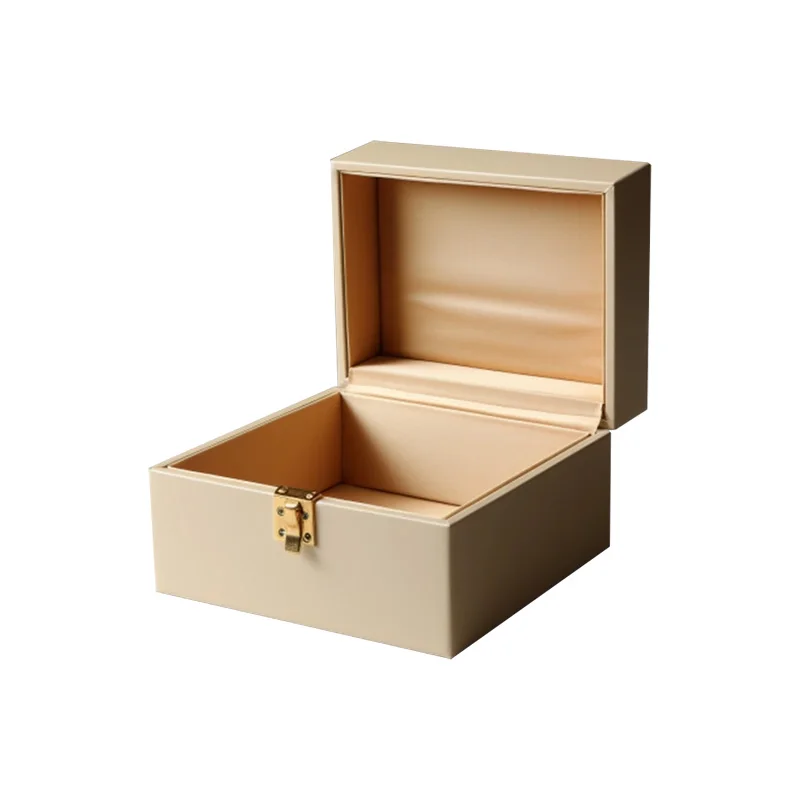 Jewellery Cardboard Boxes Magnet Clamshell Type Beige Color Jewelry ...