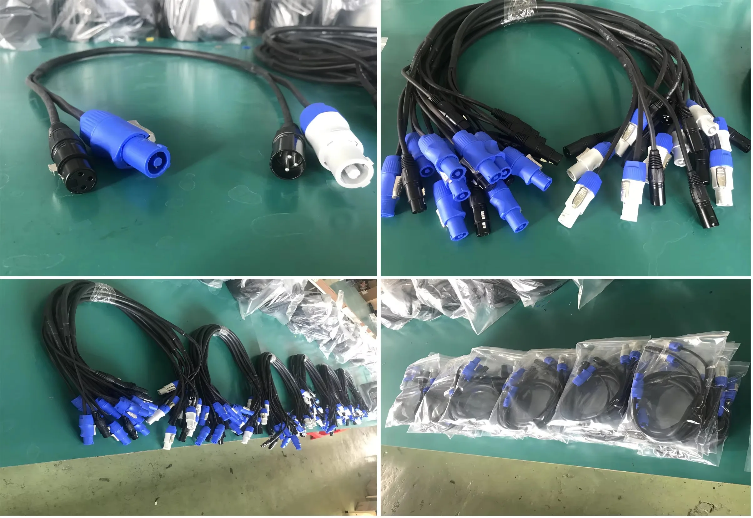 1 Meter to 3 Meter Powercon Plus 3-Pin DMX Combi Combo Hybrid Cable for ...