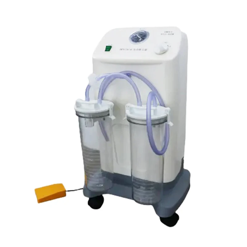 Double Bottles Medical Electric Suction Pump Apparatus Vacuum Suction ...