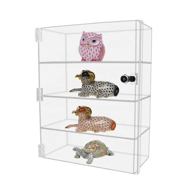 Customized offer Clear Acrylic Counter Display Showcase with 5 Fixed ...