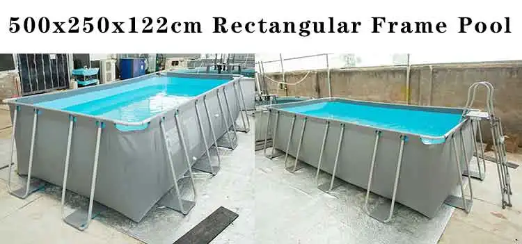 1.22M Deep Portable Above Ground Swimming Pool Metal Frame