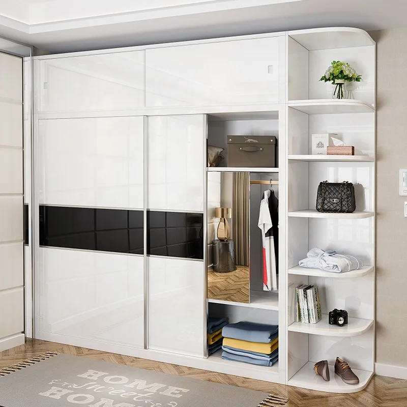 modern fashionable Bedroom almirah designs swing door wooden Wall Large wardrobe china factory closet organizer