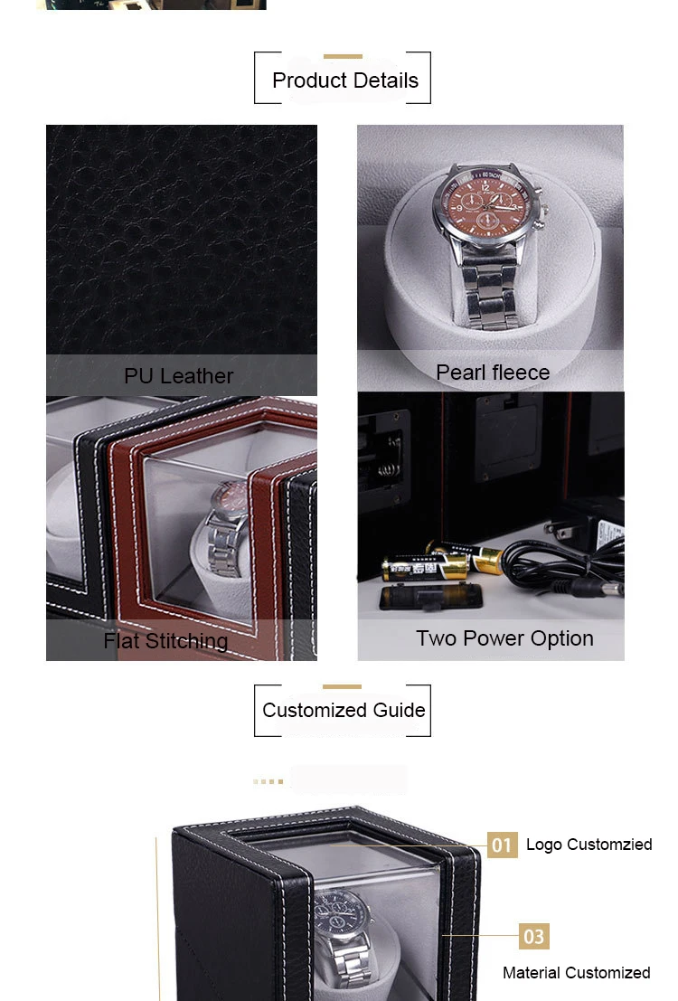 Luxury Watch Box Packaging Rotating Watch Winder Box Hot Selling ...