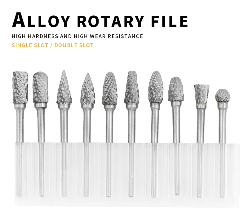 10 Sets of Hard Alloy Burrs, Alloy Rotary Files, 3*6mm Deburring Set ...