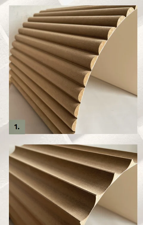 Flexible Grooved Half Round Wall Panel Wood Decorative Curved Wall ...