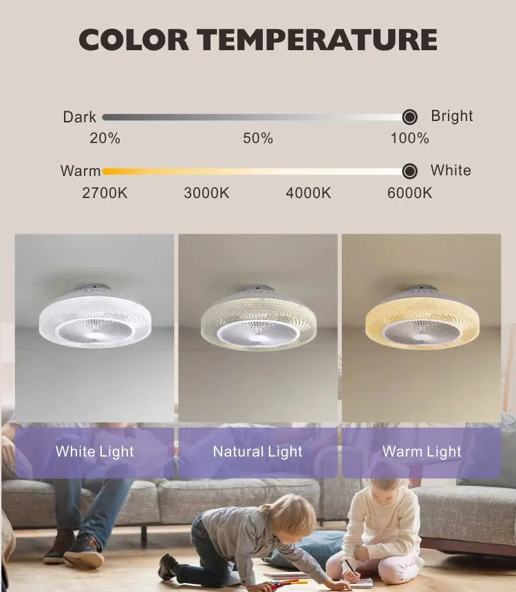 Slynn Smart Rgb Ceiling Fan With Light Dimmable Color Light For Bedroom ...