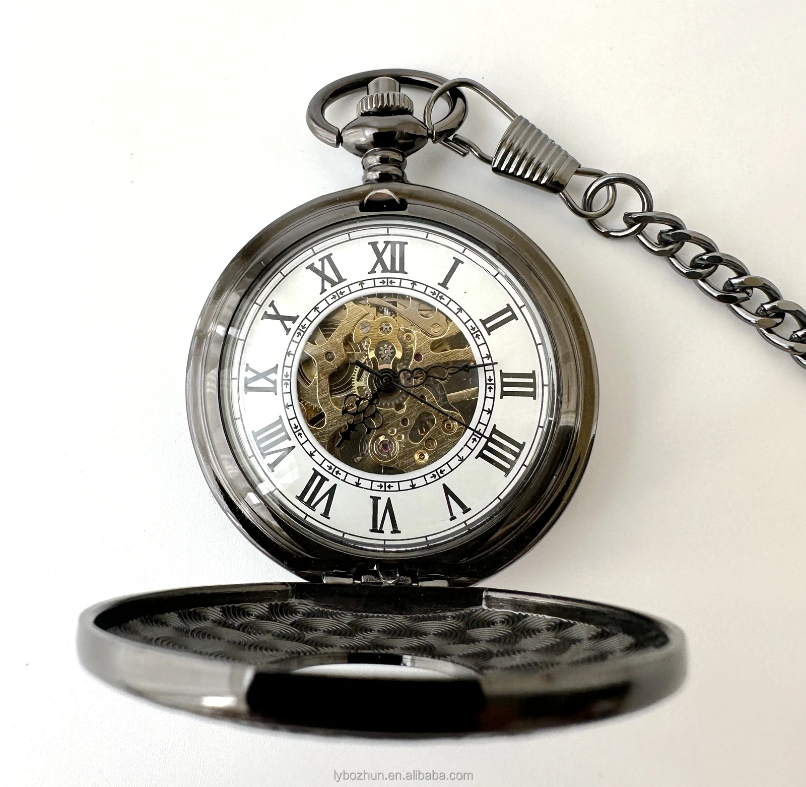 Antique Roman Flower Frame Mechanical Pocket Watch with Zinc Alloy Case ...