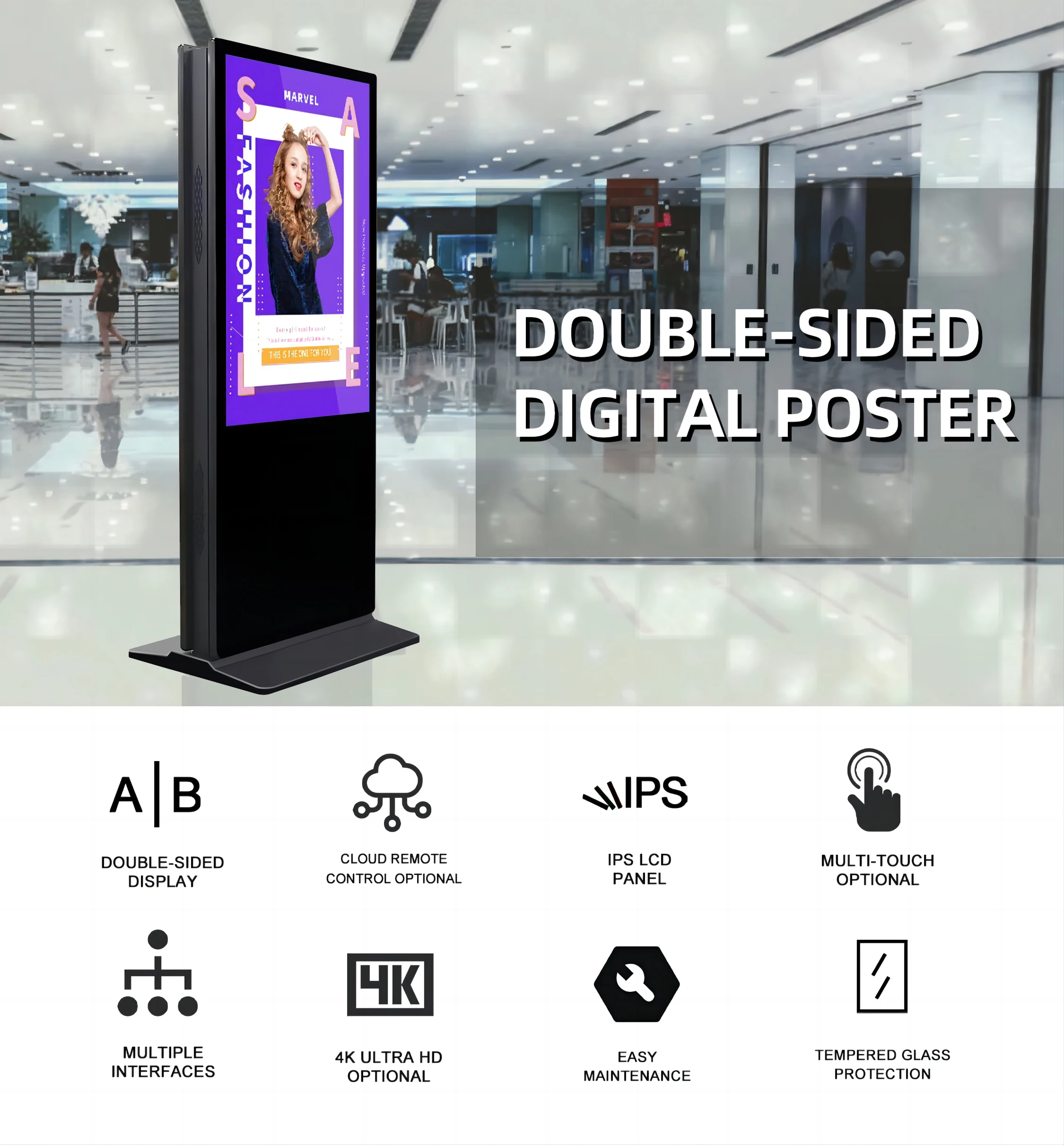 55 Inch Dual Side Screen Advertising Player Manufacturers, Suppliers ...