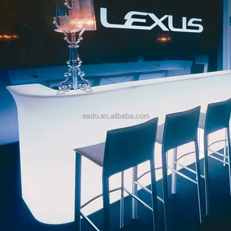 Led Plastic Portable bar Counter Furniture Straight Led Mobile bar ...