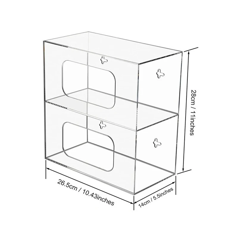 wall mounted Clear acrylic Garbage Bag dispenser Roll Holder plastic ...