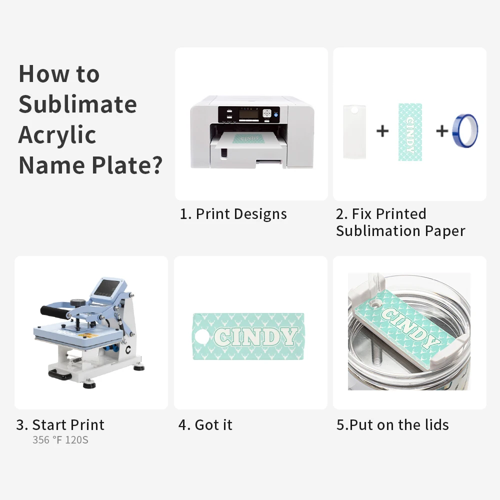 Wholesale Sublimation Name Plates - Custom Acrylic Tags