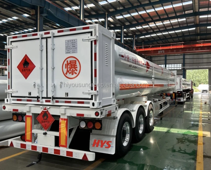 250 Bar Seamless Jumbo Gas Cylinder Tanker Fuel Tank Trailer 12 Tubes ...